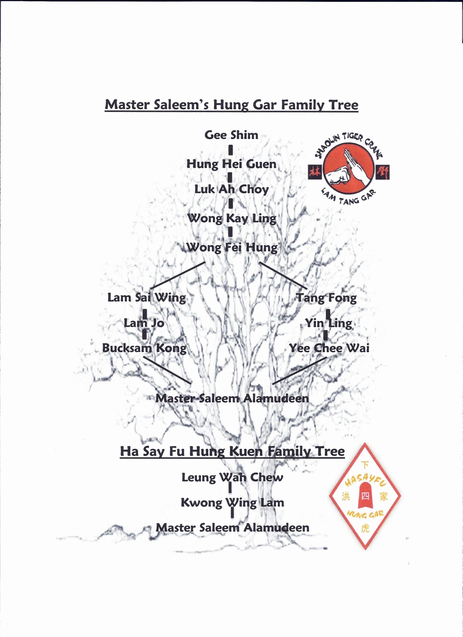 Lam Tang Cantonese Family Tree - Lam Tang Kung Fu Academy